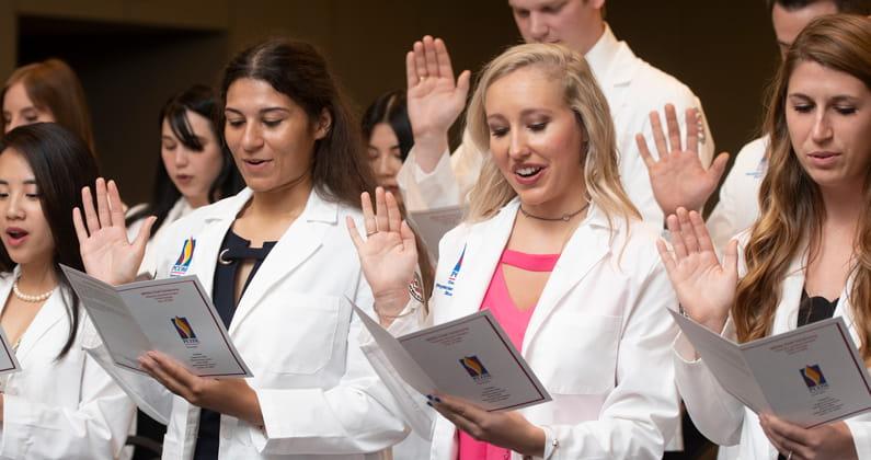 PA and PT Students Receive White Coats in Ceremonies